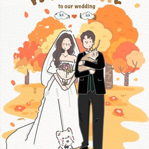 Cutibb Custom Wedding Portrait, Wedding Card Design, Cute Chibi Drawing ...