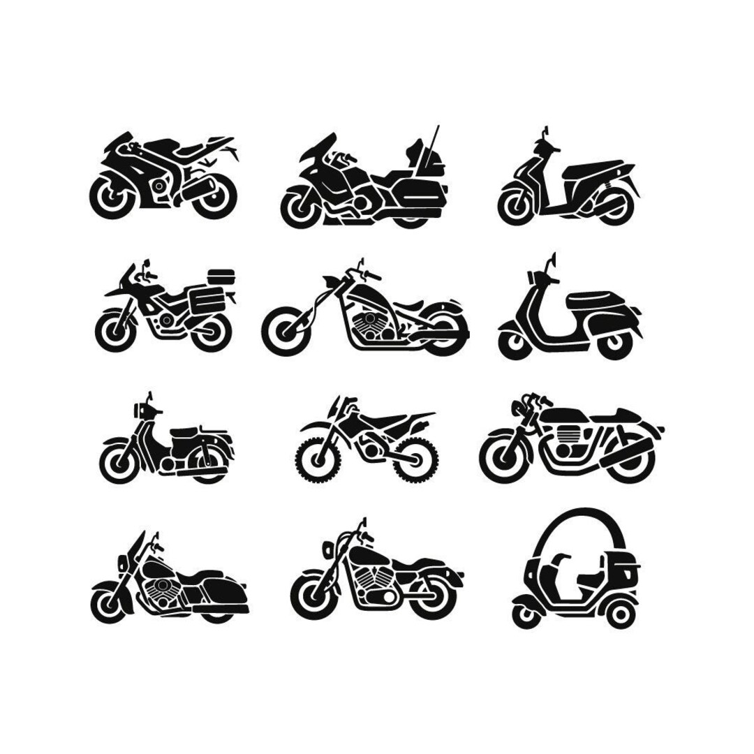 Motorcycle SVG, EPS,PNG, Dxf,jpg -instant Zip File Download - Etsy