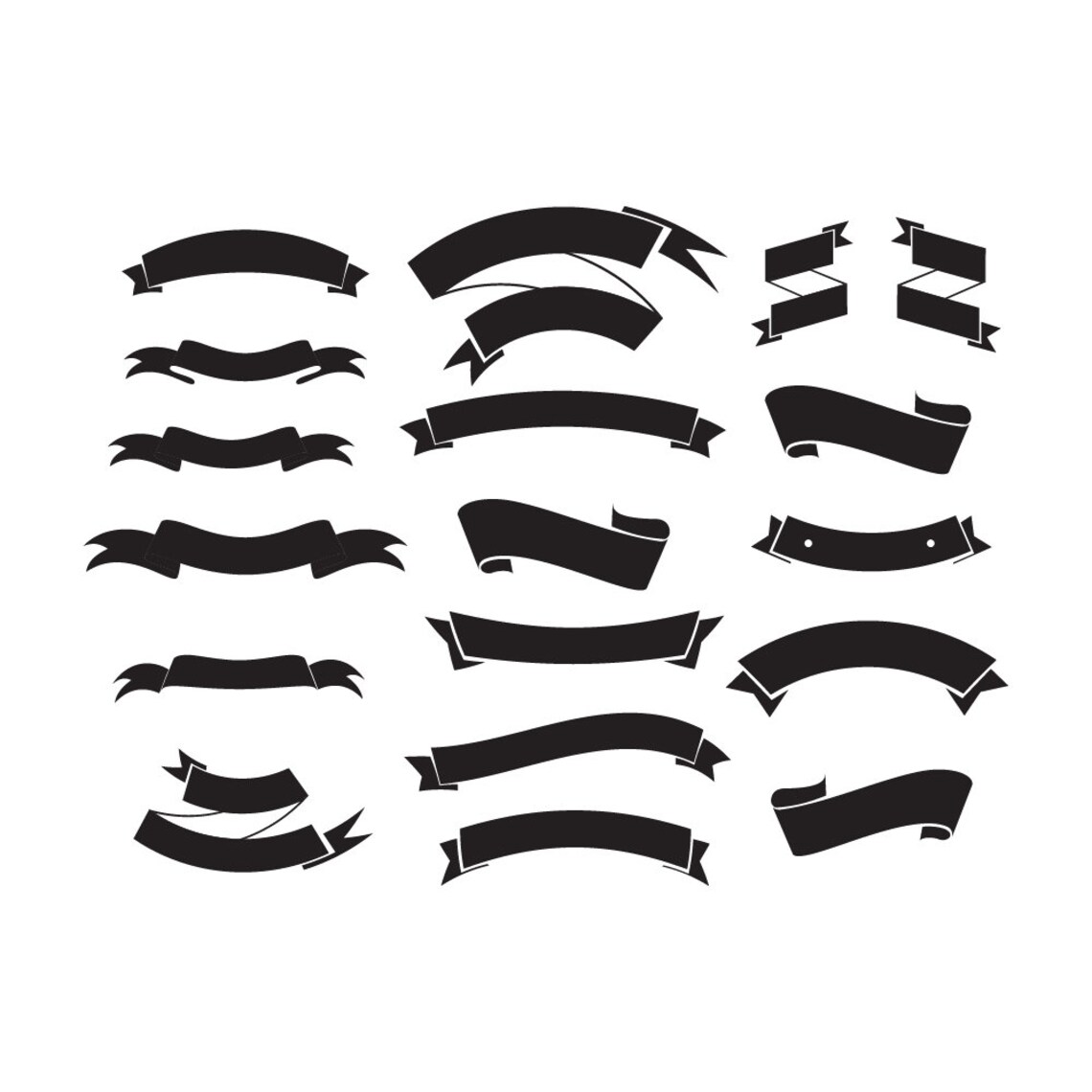 Ribbon SVG, EPS,PNG, Dxf,jpg -instant Zip File Download - Etsy