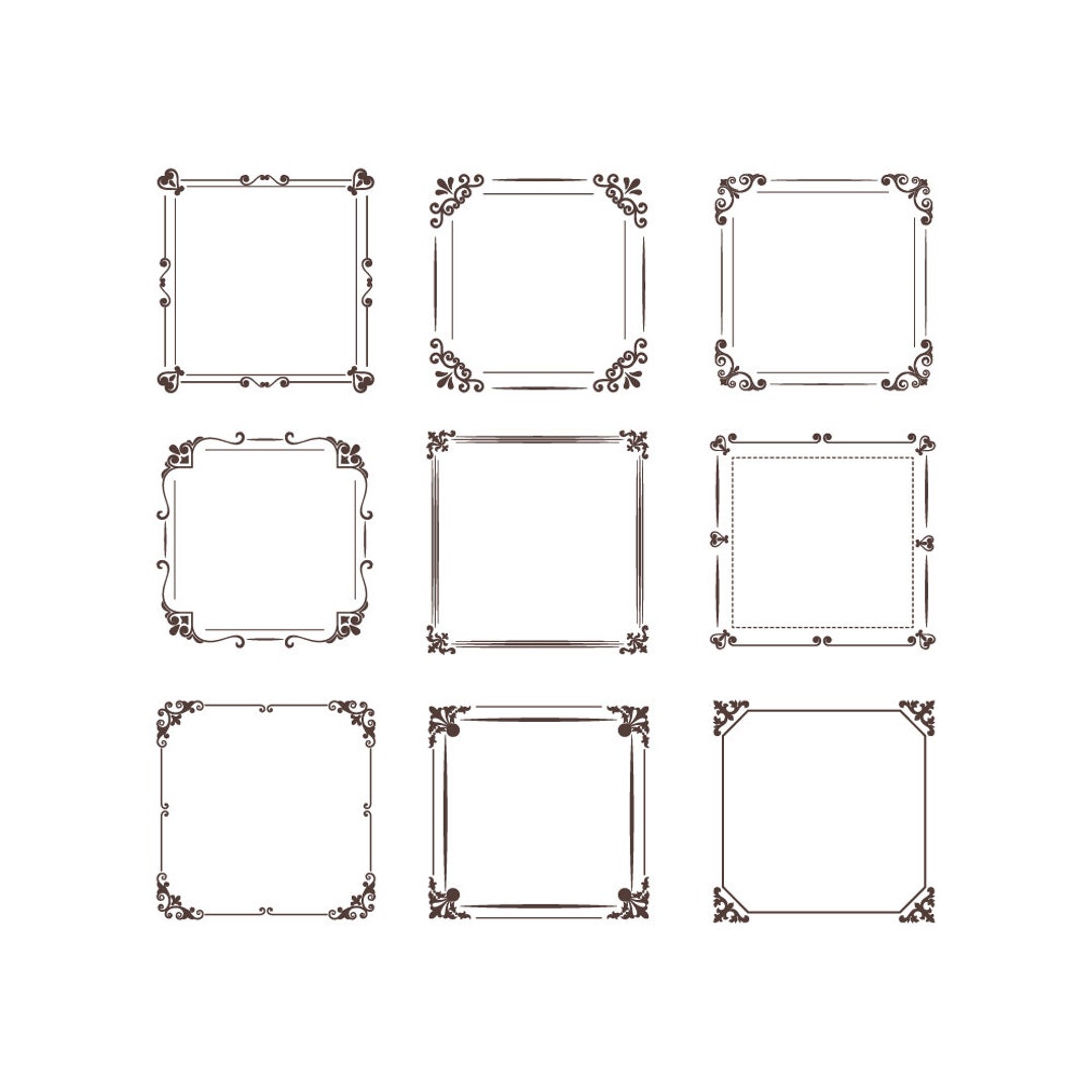 Border SVG, EPS,PNG, Dxf,jpg -instant Zip File Download - Etsy