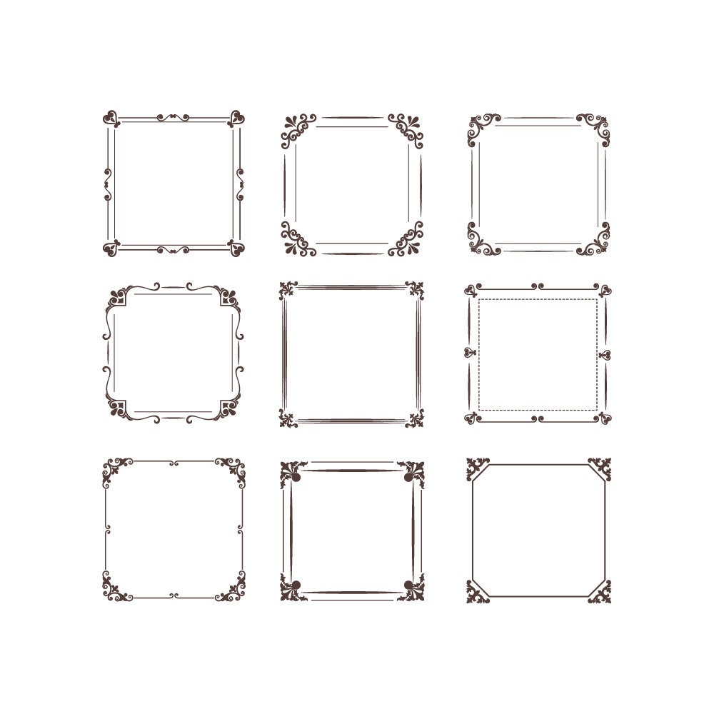 Border SVG, EPS,PNG, Dxf,jpg -instant Zip File Download - Etsy