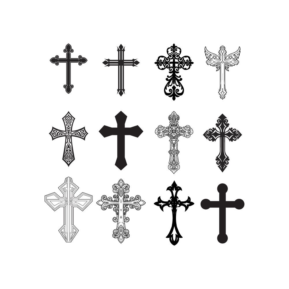 Affliction Cross Clipart Vector