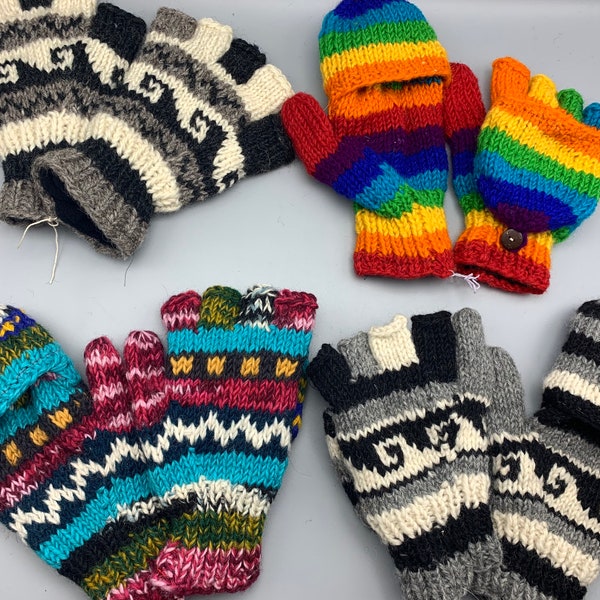 Rainbow Mittens - Etsy