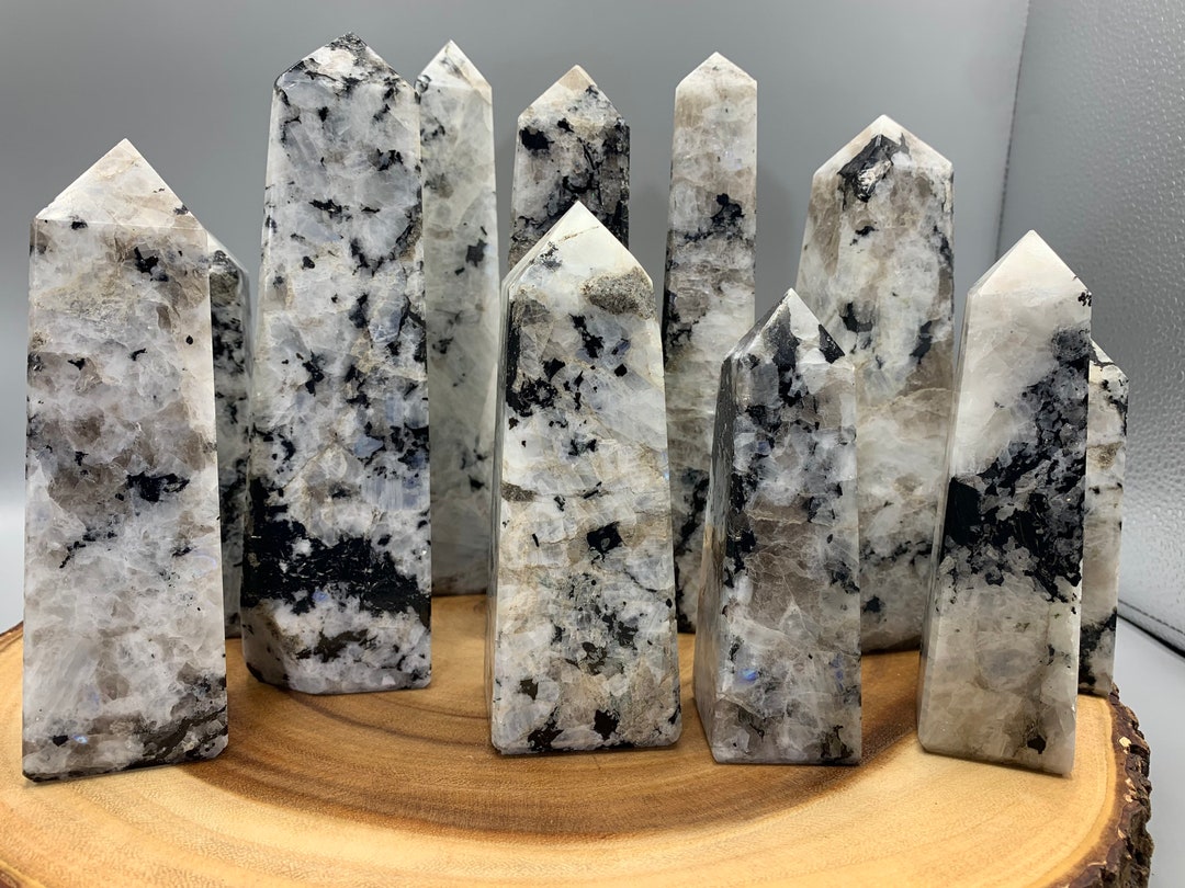 Extra Large Rainbow Moonstone Tower Crystal Point Natural Stone Lots of ...