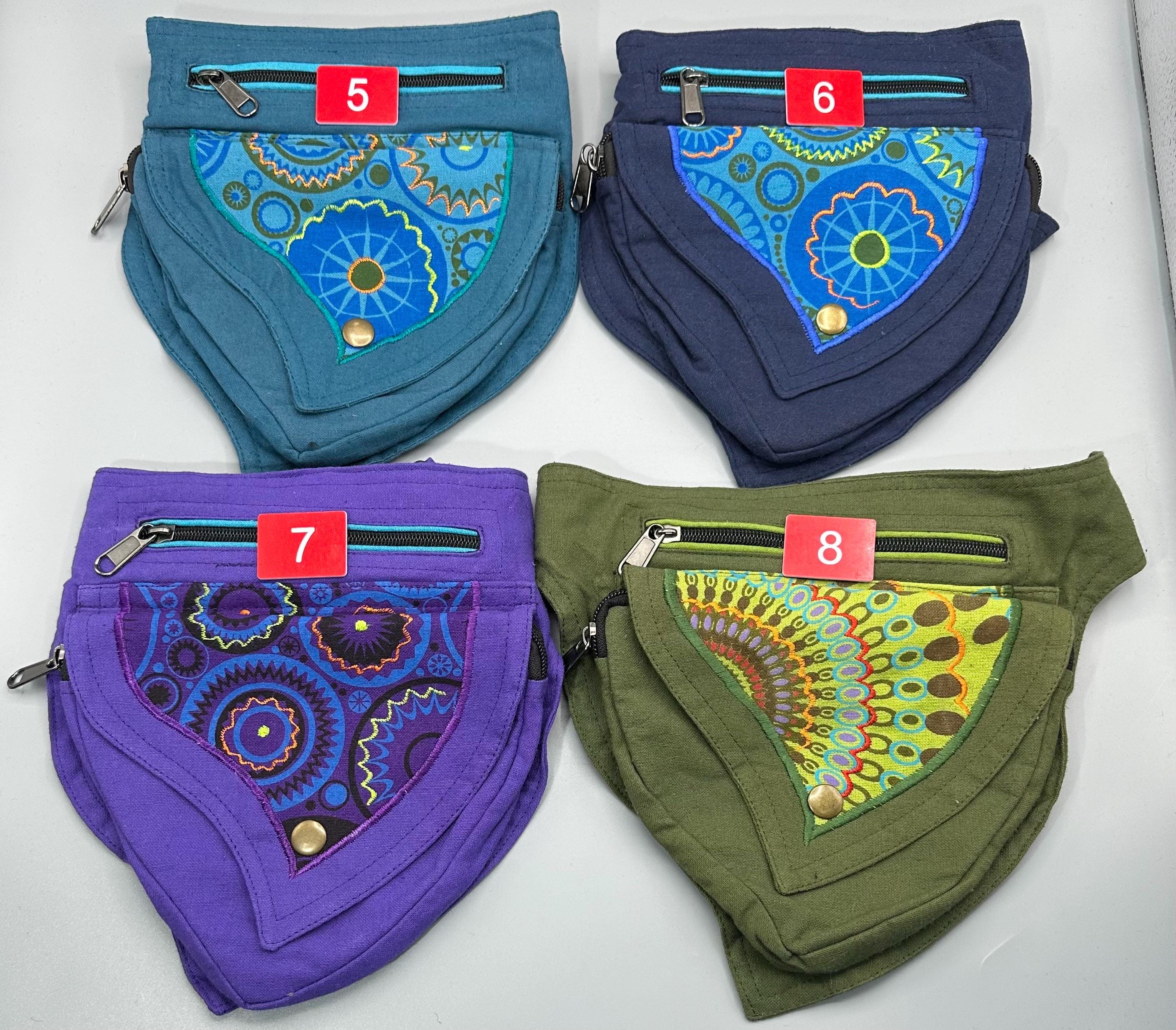 Cotton Fanny Pack: Festival Waist Bag With Multiple Pockets - Etsy