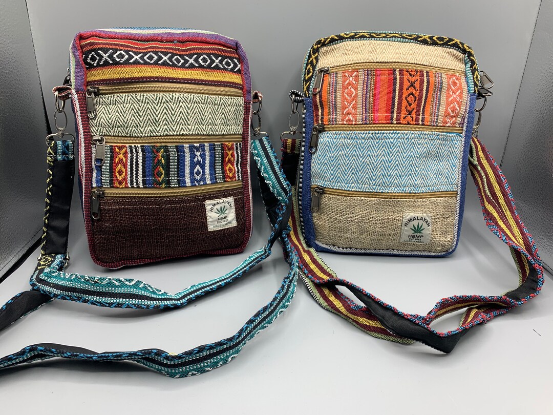 Hemp Purse Crossbody Cotton Bag Messenger Tote Market Festival Hiking ...