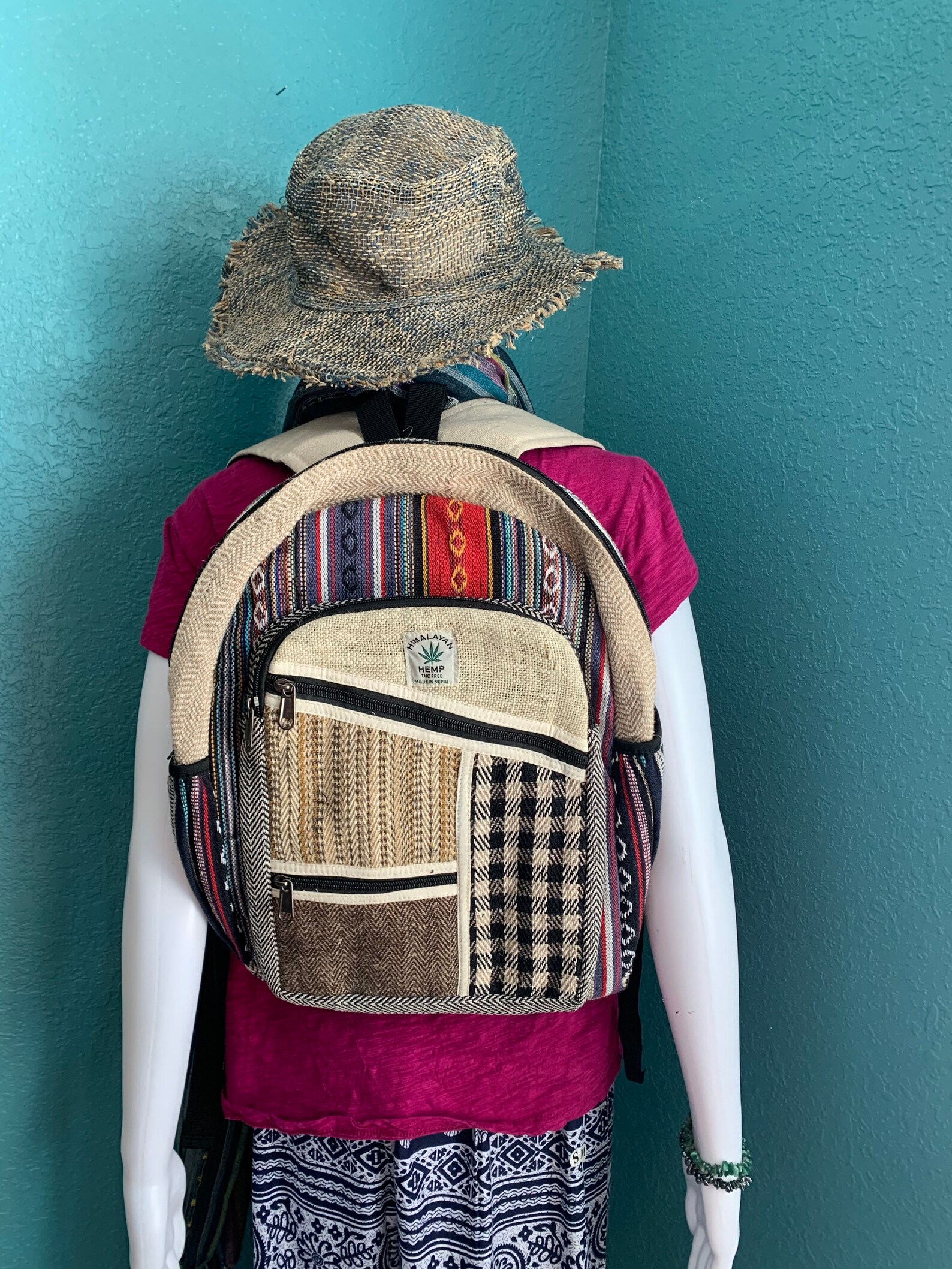 Large Hemp Backpack Rucksack Heavy Duty Laptop Book School Bag - Etsy