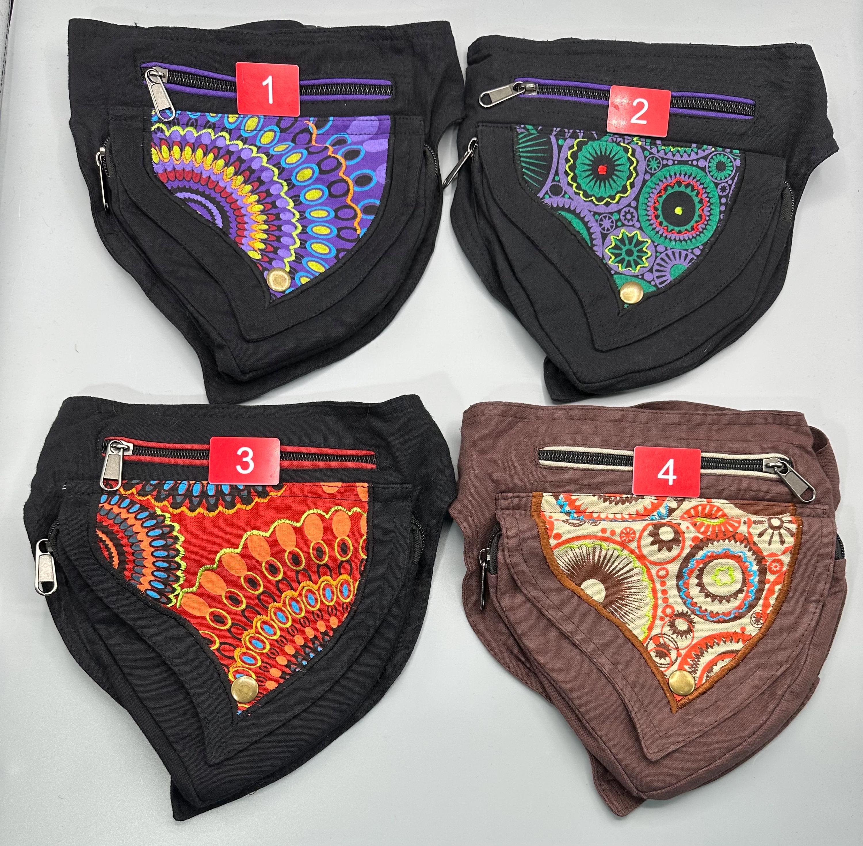 Cotton Fanny Pack: Festival Waist Bag With Multiple Pockets - Etsy