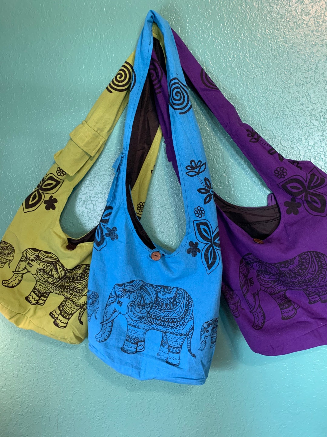 Elephant Crossbody Hobo Hippie Sling Market School Beach Travel Cruise ...