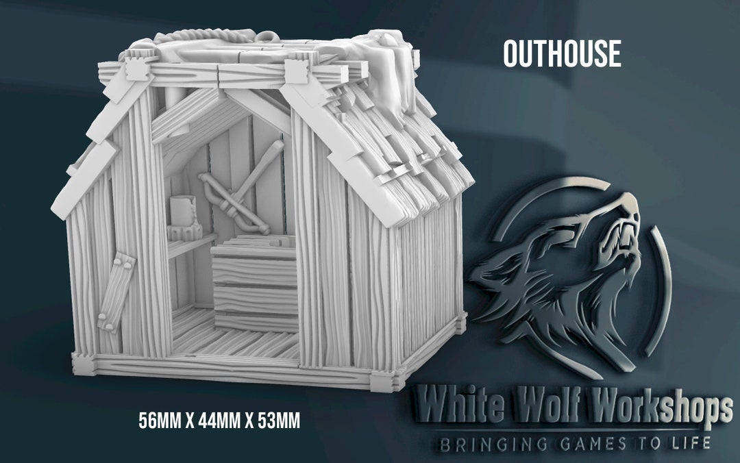 Outhouse 28/32mm Tabletop Fantasy Wargaming Role Play RPG Miniatures ...