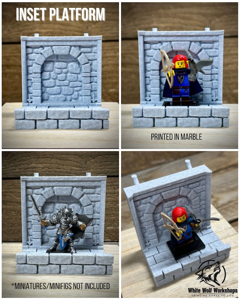 Miniature Minifig Display Platforms | 3D Printed Fantasy Tabletop Props ...