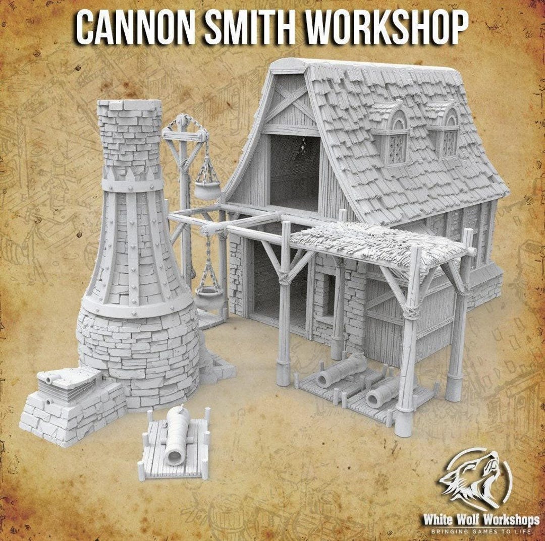Cannon Smith Workshop 28/32mm | Custom-crafted Fantasy Model for ...