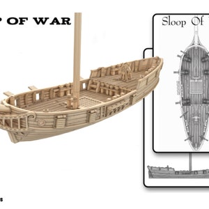 Sloop of War 28MM | Custom-crafted Fantasy Ship Model for Tabletop Rpgs ...