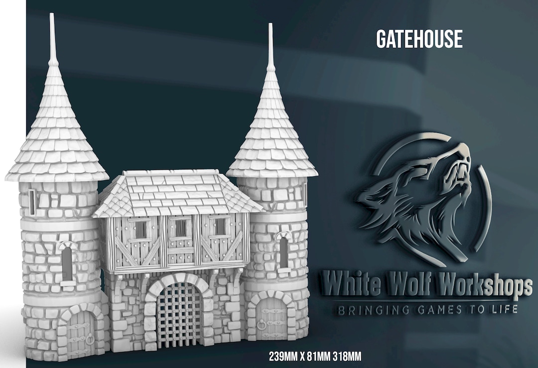 Gatehouse - 32 Mm | 3D Printed Tabletop Miniatures and Props | Dungeons ...