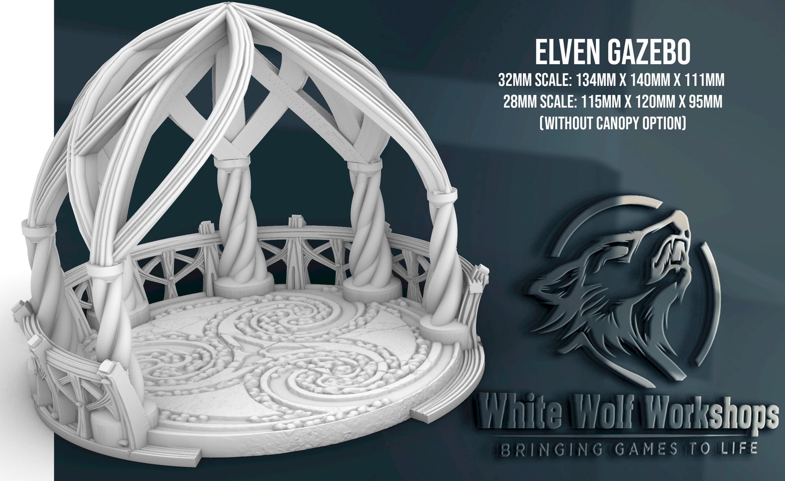 Elven Gazebo W/ Canopy Dungeons & Dragons Tabletop Gaming - Etsy Singapore