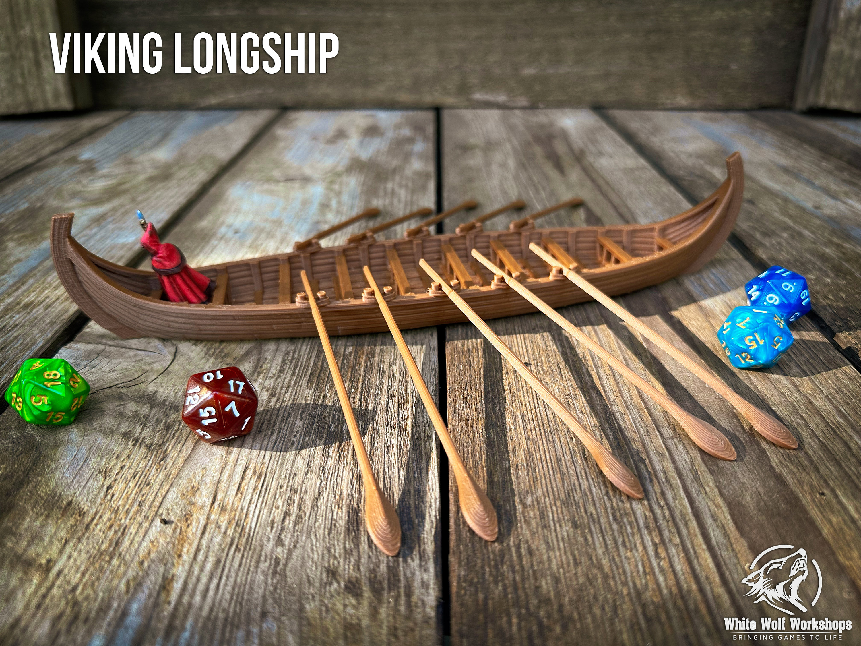 Viking Longship 28/32mm | Custom-crafted Fantasy Ship Model for ...