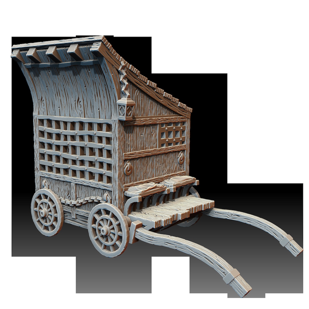 Prison Cart - 28/32mm | Custom-crafted Fantasy Model for Tabletop Rpgs ...