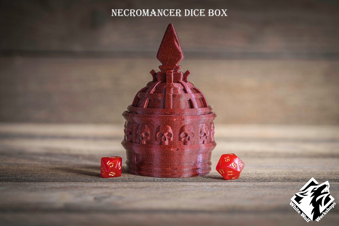 Necromancer Dice Box | Custom-Crafted Fantasy Dice Storage for Tabletop ...
