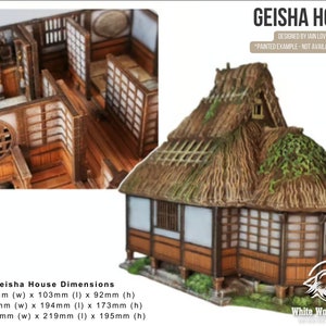 Okiya geisha House Miniature Japanese Edo Period 15/28/32MM 3D Printed ...