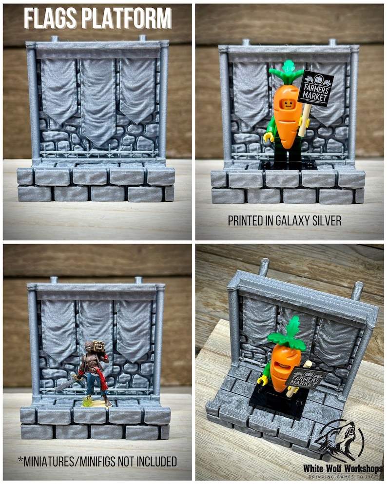 Miniature Minifig Display Platforms | 3D Printed Fantasy Tabletop Props ...