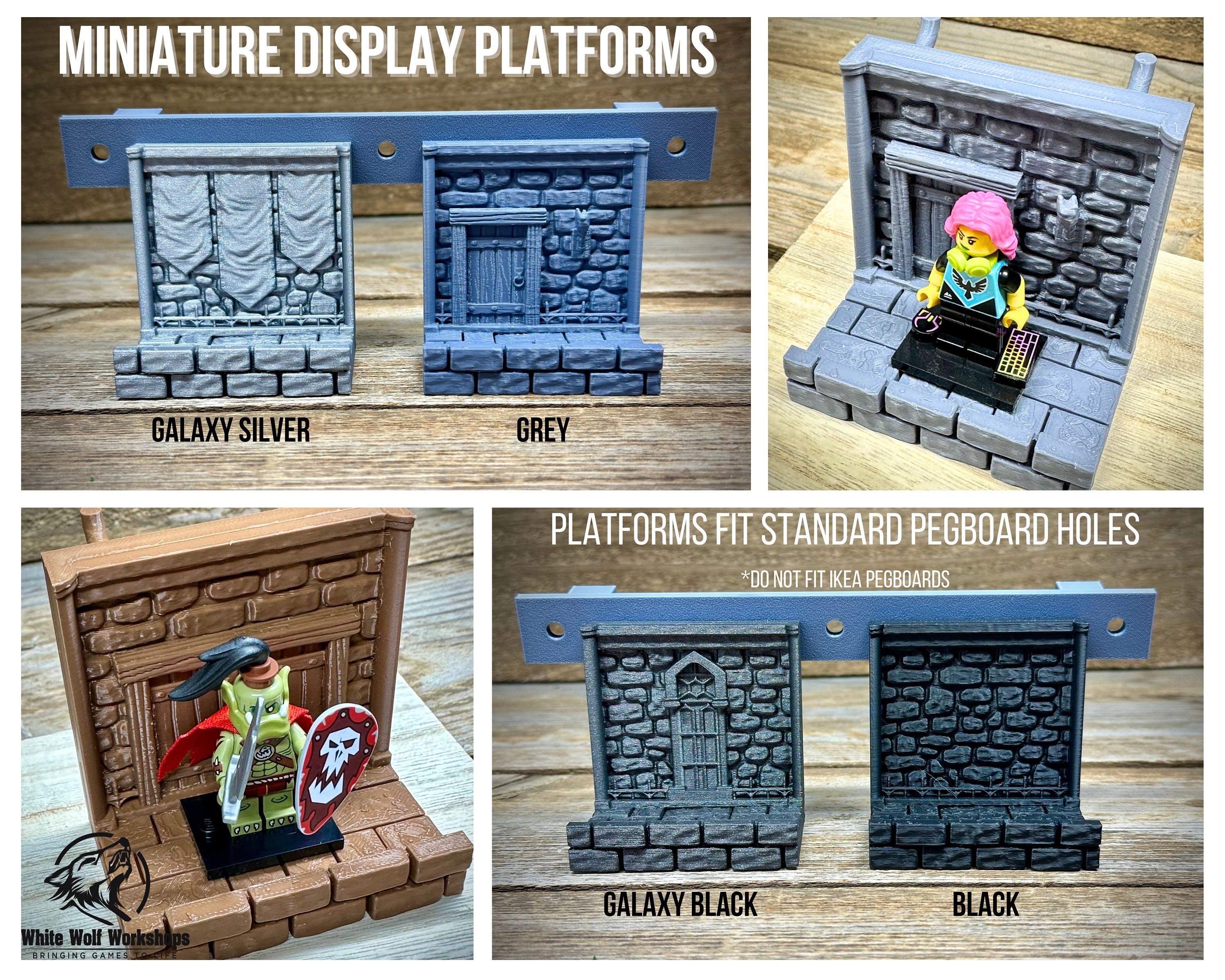 Miniature Minifig Display Platforms | 3D Printed Fantasy Tabletop Props ...