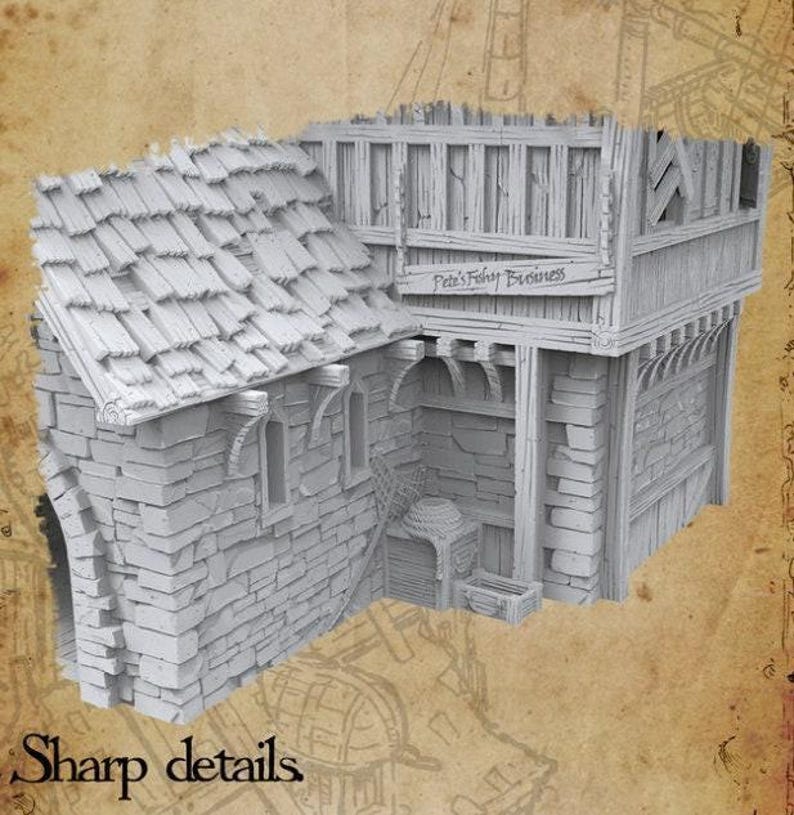 Market Stalls #2 28/32mm | Custom-crafted Fantasy Model for Tabletop ...
