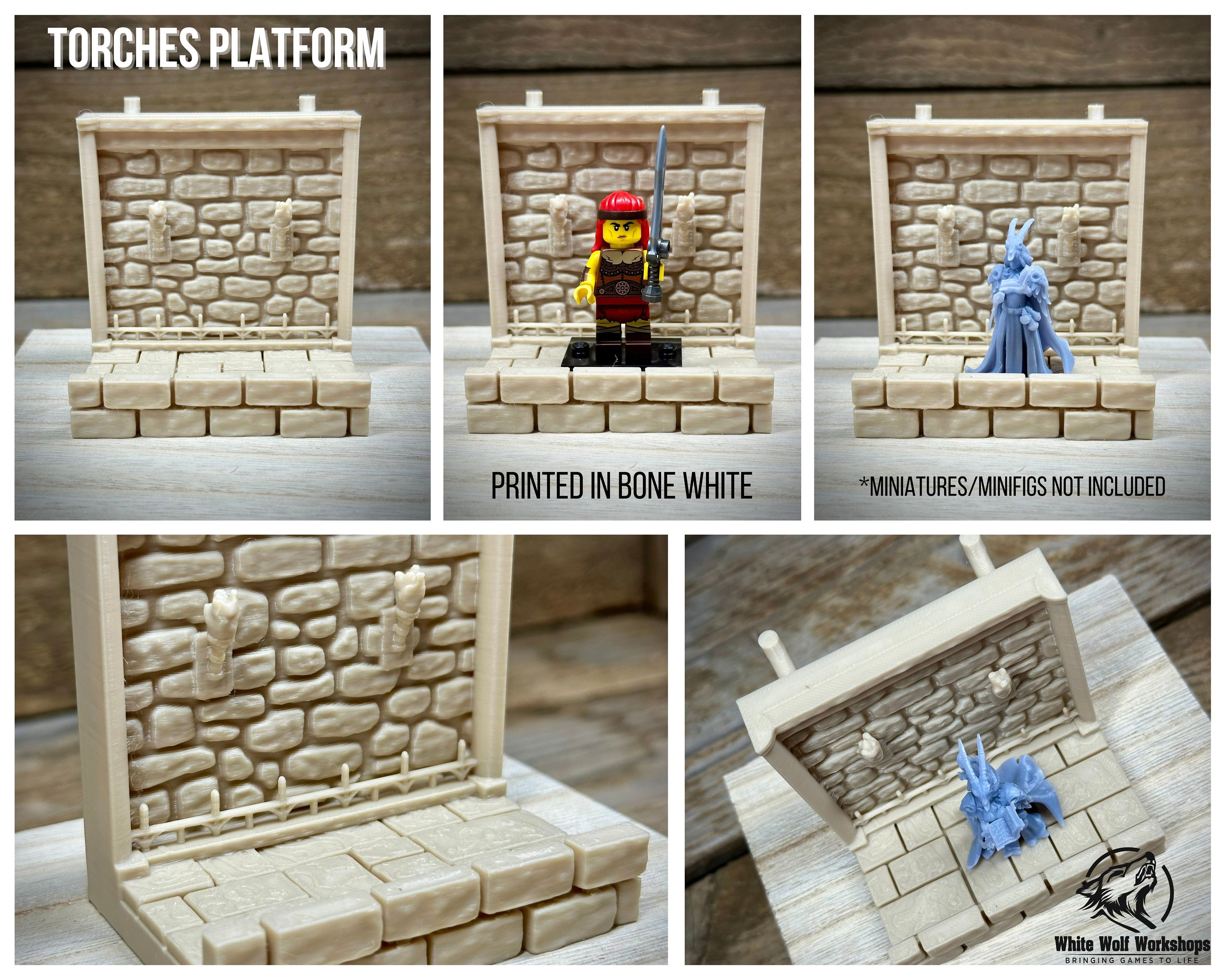 Miniature Minifig Display Platforms | 3D Printed Fantasy Tabletop Props ...