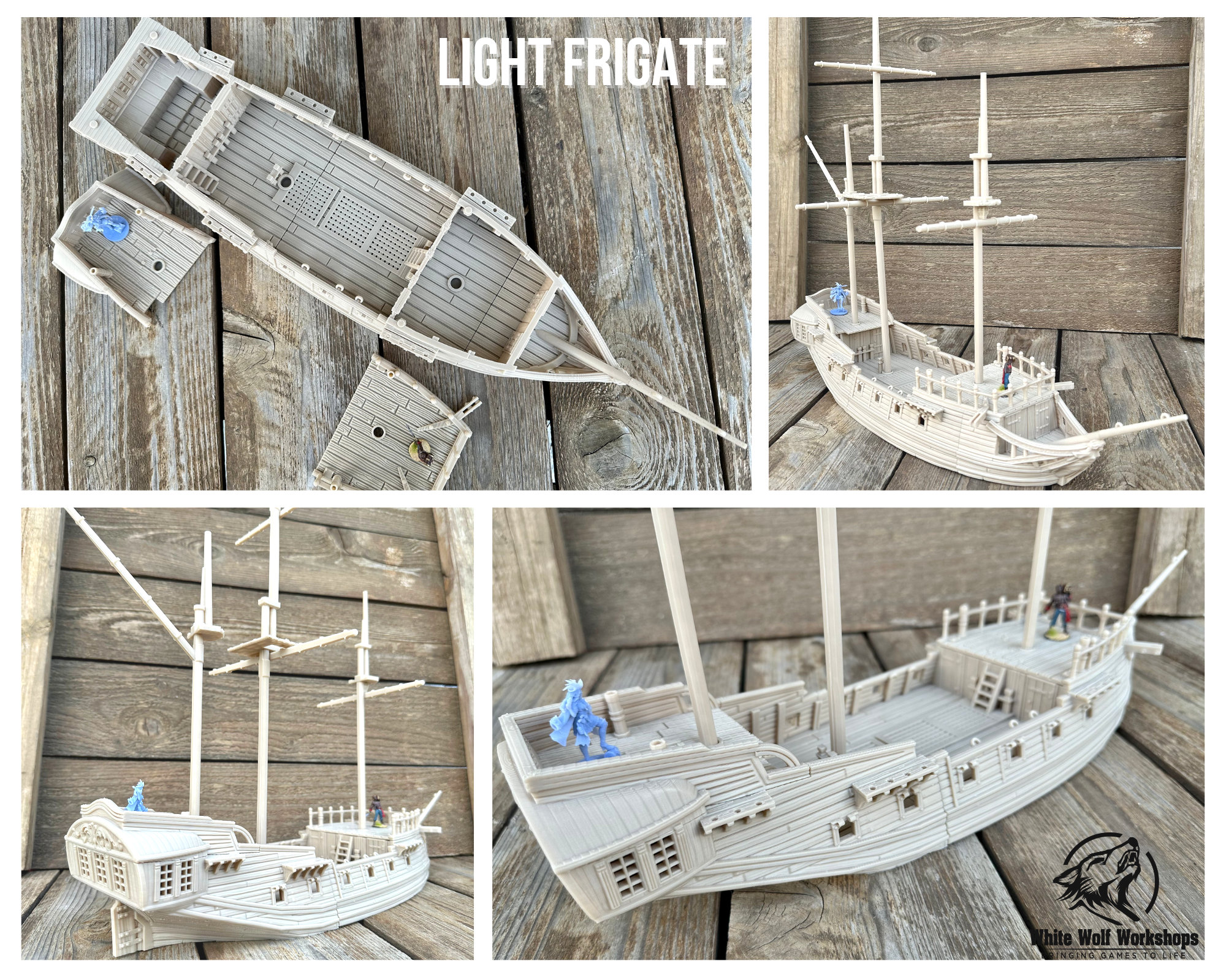Light Frigate 28/32MM | Custom-crafted Fantasy Ship Model for Tabletop ...