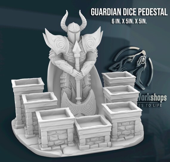 Dice Guardian Pedestal Tabletop Fantasy RPG Gaming Cosplay | Etsy