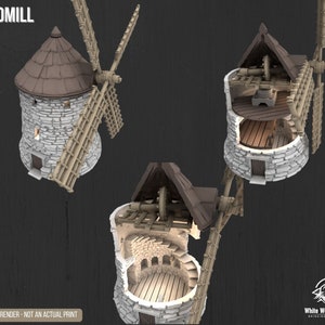 Windmill 28/32 Mm Tabletop Fantasy Wargaming Role Play RPG Miniatures ...