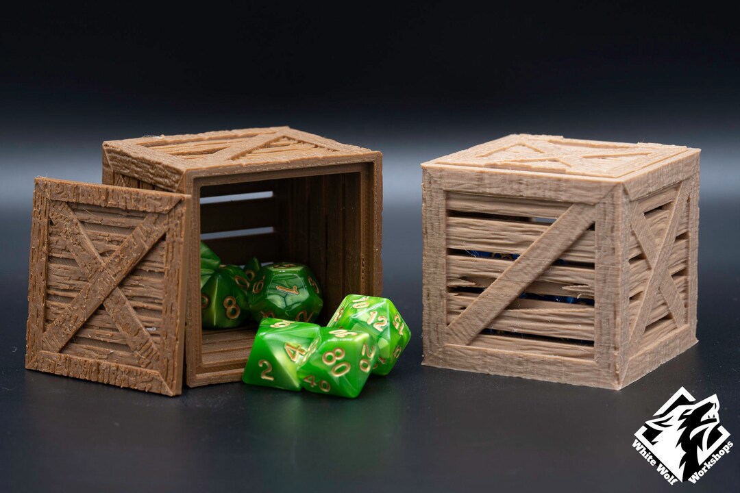 Wooden Crate Dice Box Jail Tabletop Fantasy Role Play RPG Gaming ...