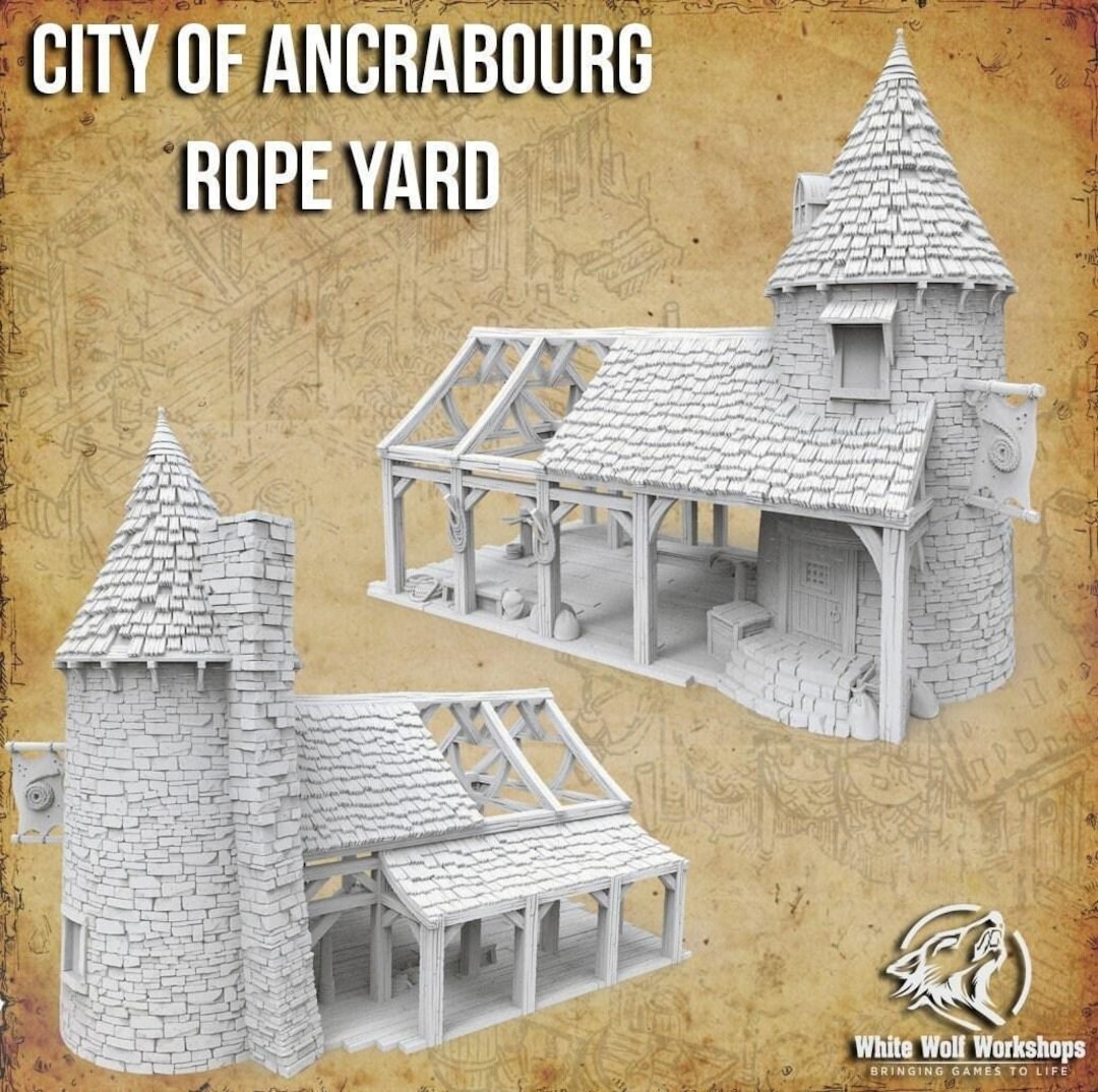 Rope Yard Factory - 28/32mm | Custom-crafted Fantasy Model for Tabletop ...