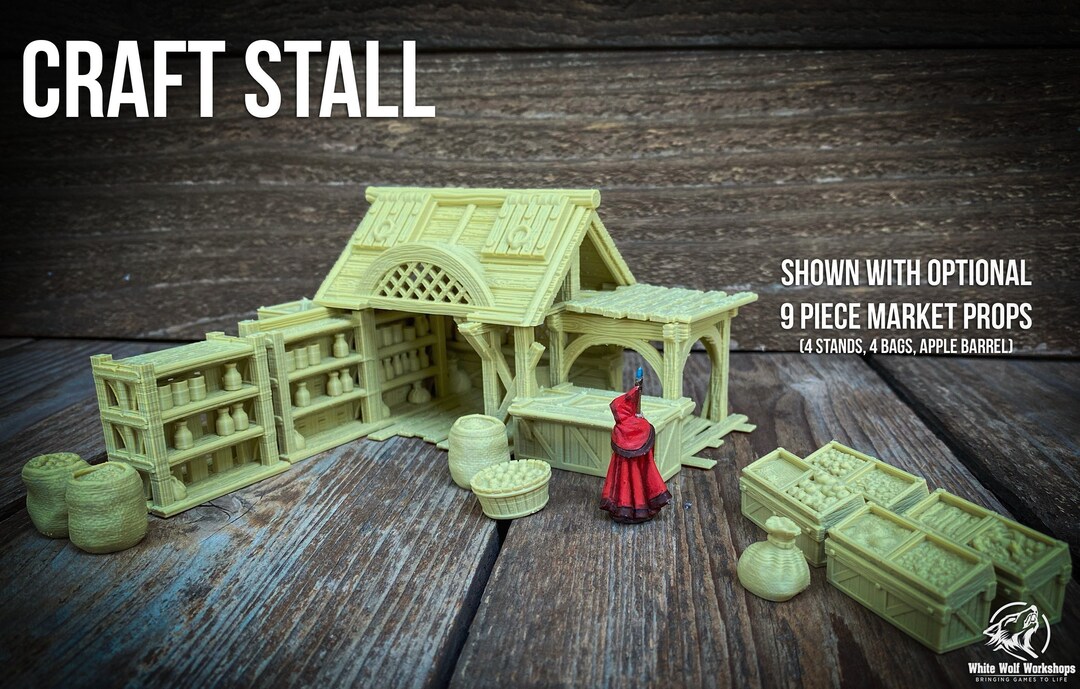 Craft Stall Store 15/28/32MM | Dark Alley City | 3D Printed Fantasy ...
