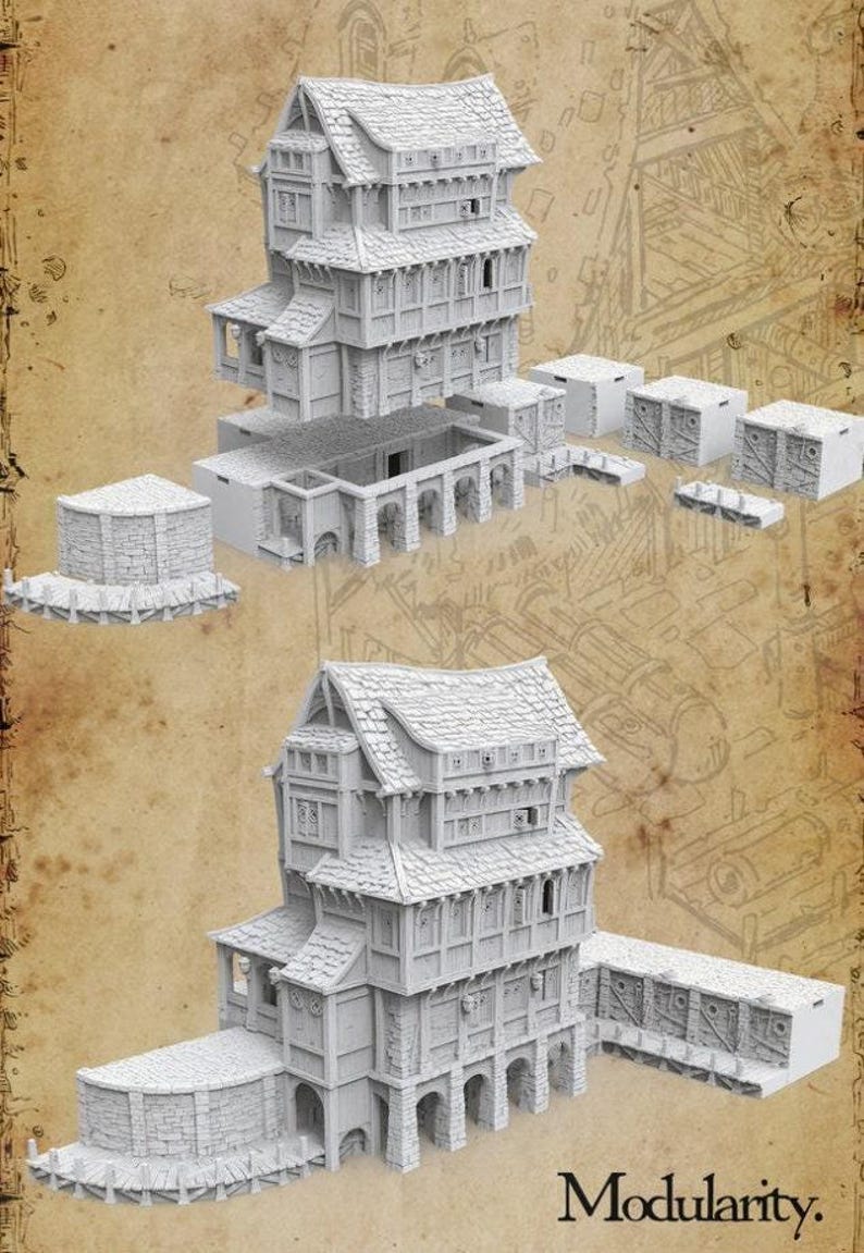 Market Stalls #2 28/32mm | Custom-crafted Fantasy Model for Tabletop ...