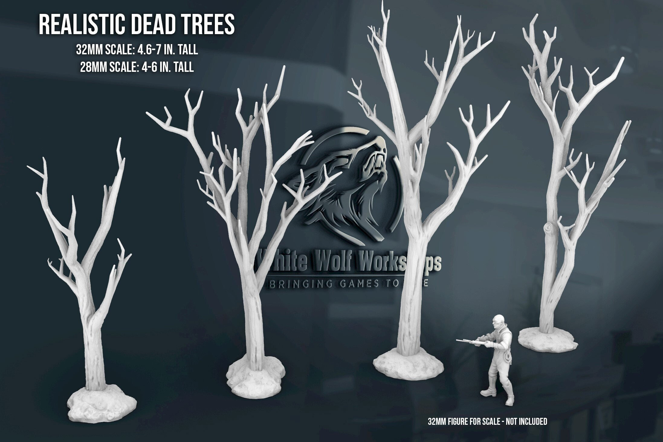Realistic Dead Trees | Greendale Grimdale | 3D Printed Tabletop Props ...