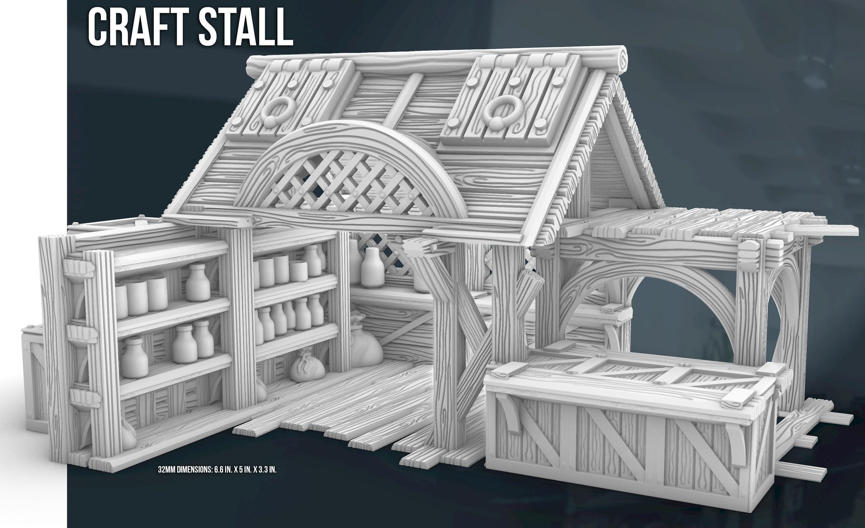 Craft Stall Store 15/28/32MM | Custom-crafted Fantasy Model for ...