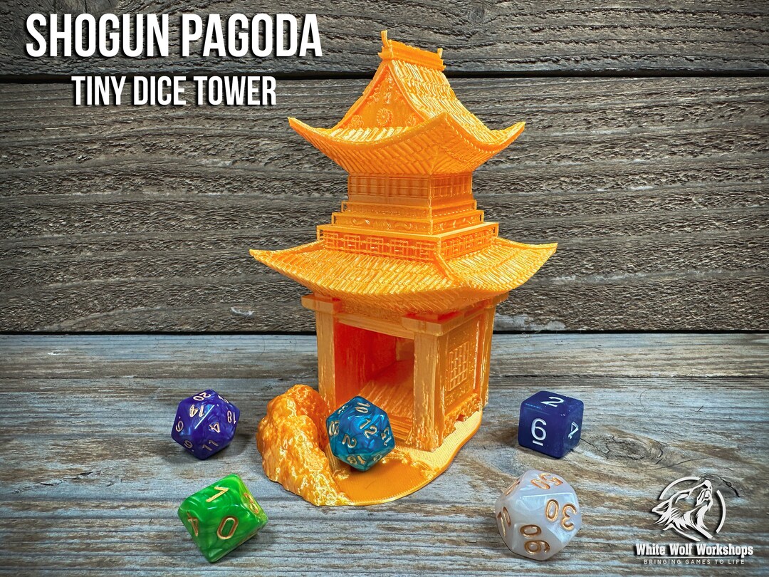 Shogun Pagoda Tiny Dice Tower | Tabletop Fantasy Role Play RPG Gaming ...