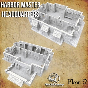 Harbor Master Headquarters - 32mm Ancrabourg 3D Printed Tabletop ...