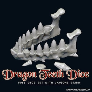 Dragon Teeth Dice Set | Tabletop Fantasy Role Play RPG Gaming Cosplay ...
