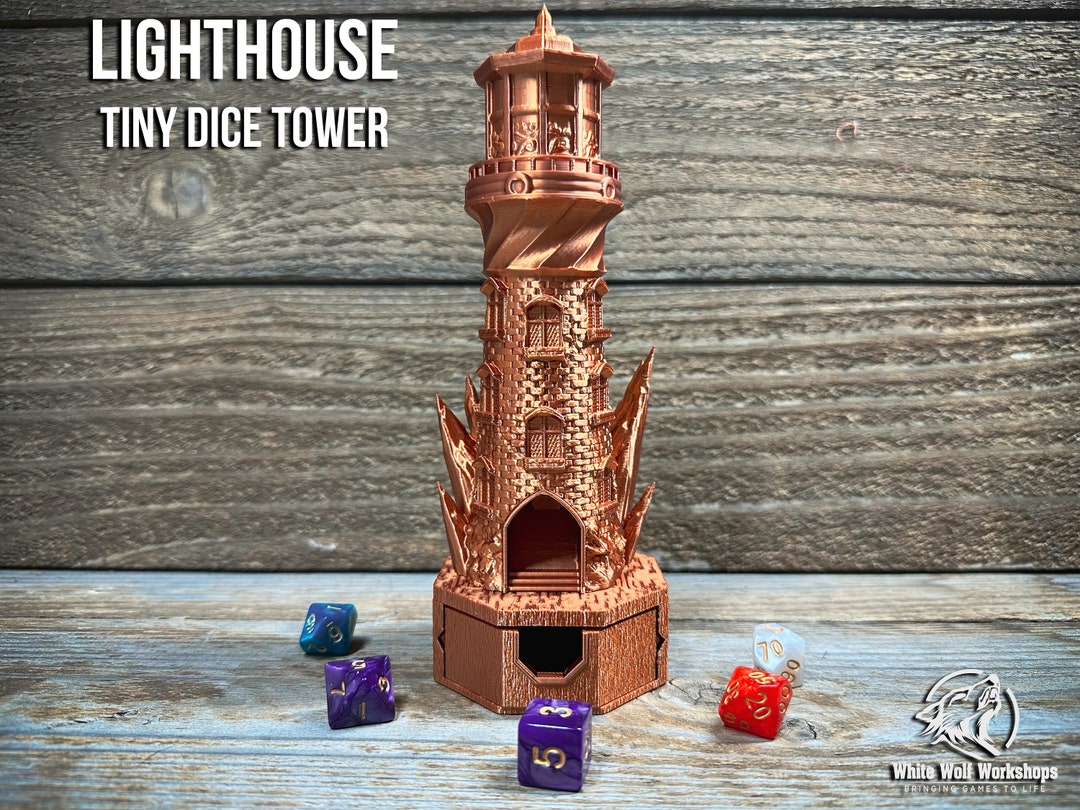 Lighthouse Tiny Dice Tower Tabletop Fantasy Role Play RPG Gaming Cosplay Props Dungeons and ...