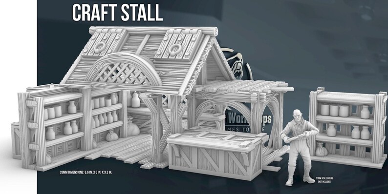 Craft Stall Store 15/28/32MM | Custom-crafted Fantasy Model for ...