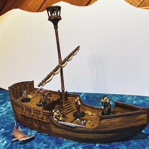 Merchant Vessel - 28/32mm | Custom-crafted Fantasy Ship Model for ...