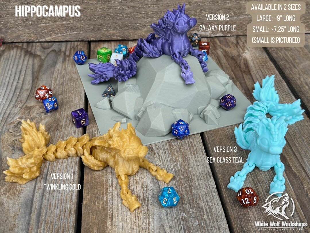 Hippocampus Articulated Toy Tabletop Fantasy RPG Gaming Cosplay Props ...