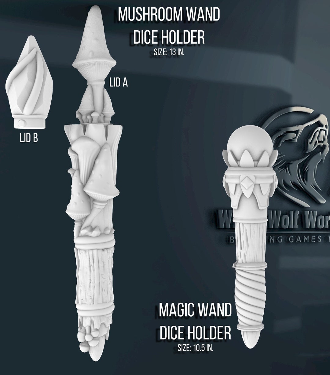 Magic Wand Dice Holder Tabletop Fantasy Role Play RPG Gaming Cosplay ...