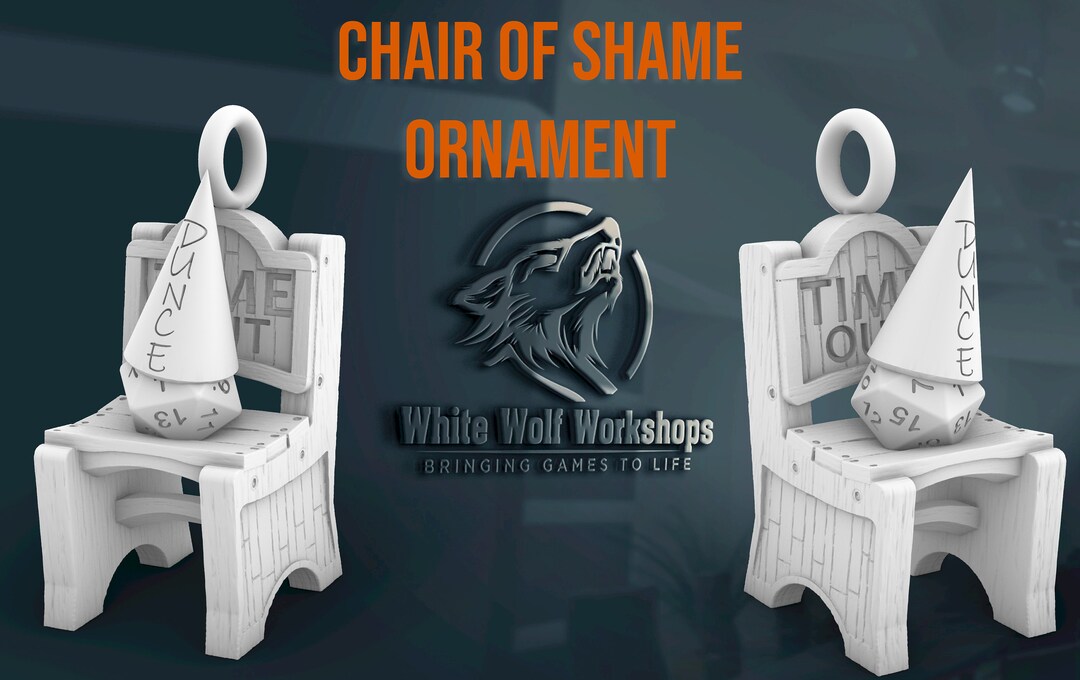 Chair of Shame! Time Out Chair Dice Jail Ornament | Dungeons & Dragons ...