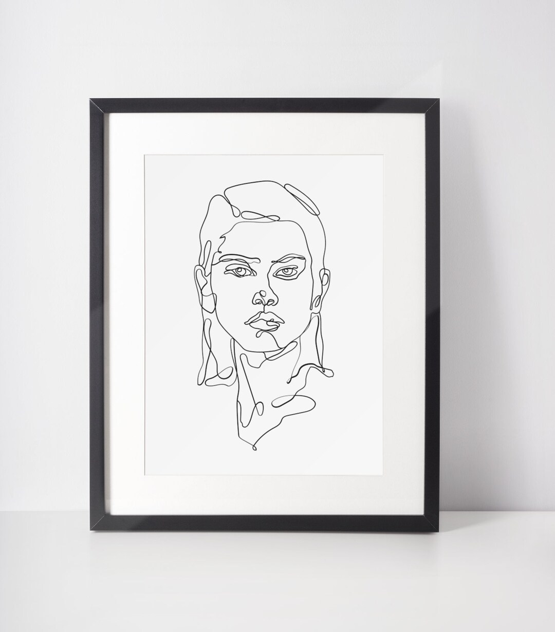 Woman Monoline Print, Digital Download, Line Art Print, Woman Drawing ...