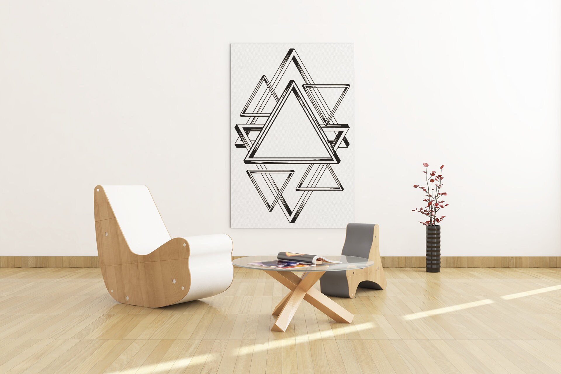 Infinite Triangles Wall Art Digital Download Geometric Shape - Etsy