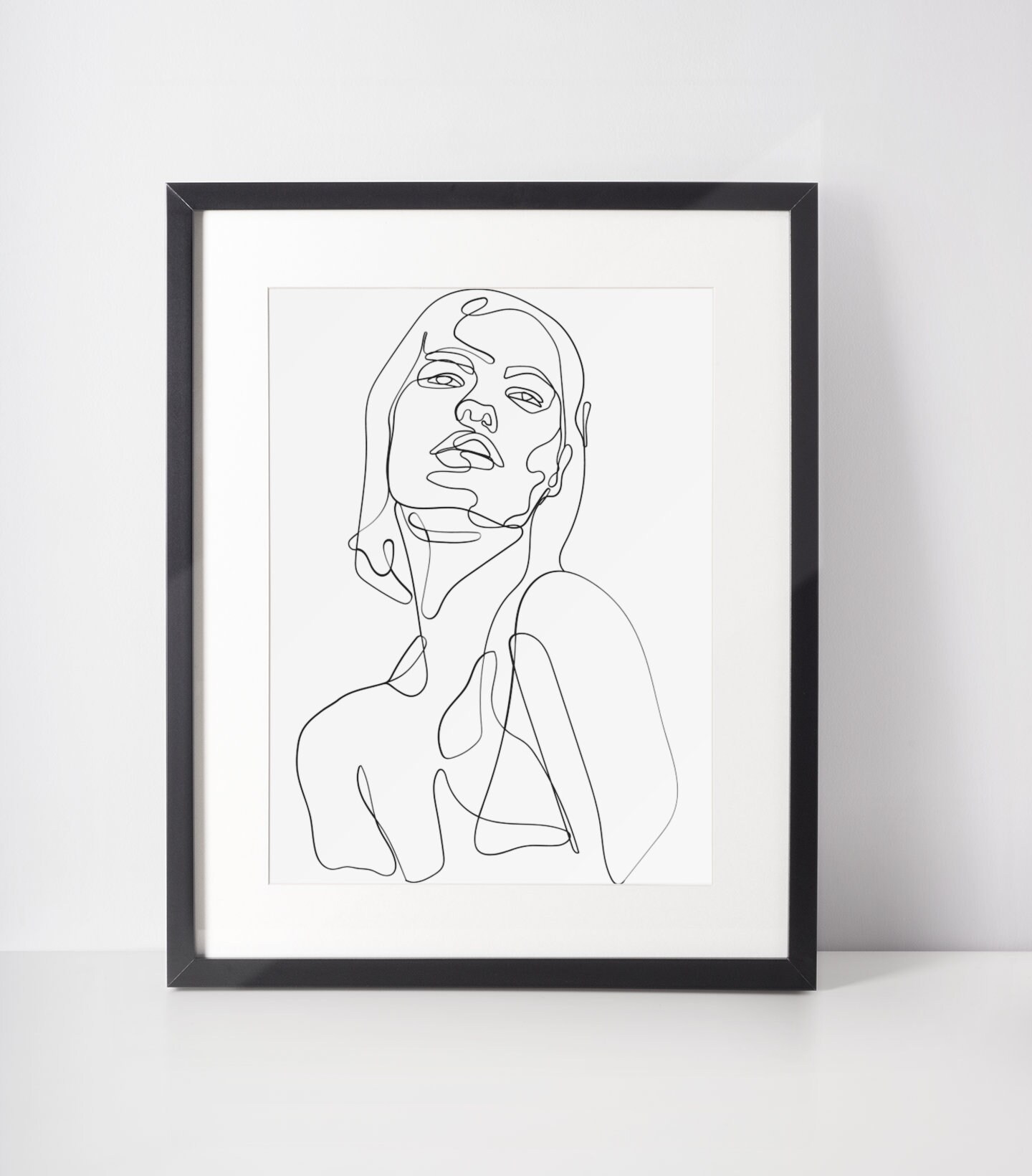 One Line Art Woman Printable Digital Download Body Contour - Etsy