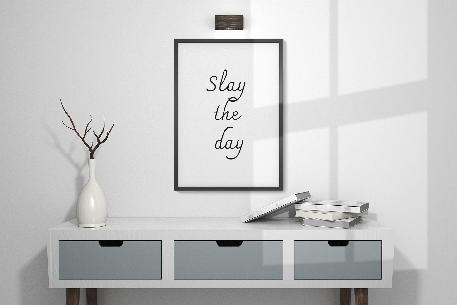 Slay the Day Quote Print Digital Download Inspirational - Etsy