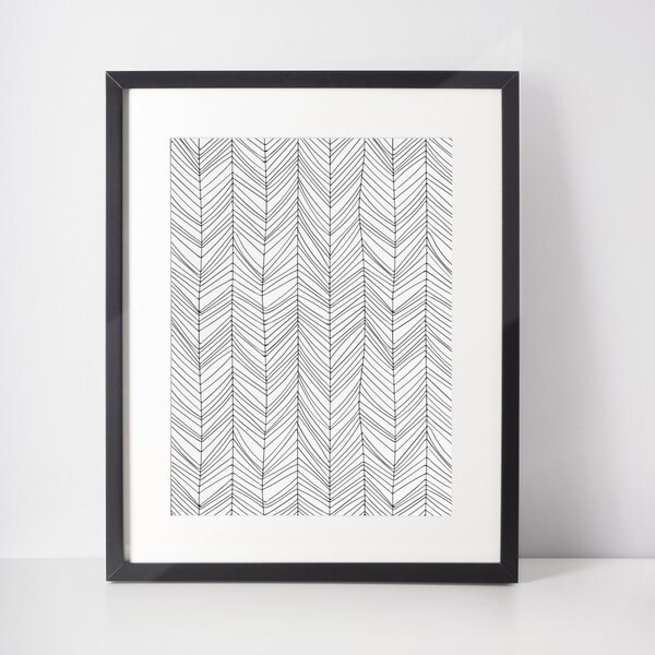 Abstract Lines Print, Digital Download, Simple Sketch Wall Art ...